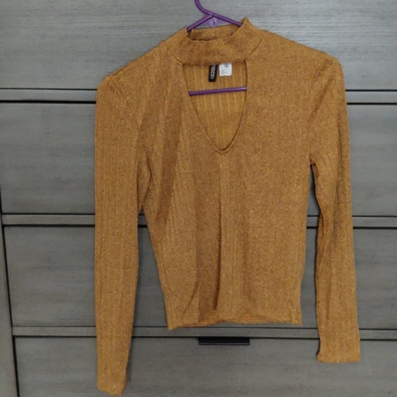 H&M | Sweaters | Sparkly Mockneck Sweater | Poshmark